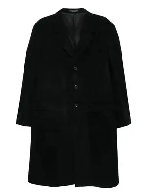 Yohji Yamamoto Wool Gabardine Coat - Black