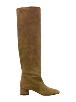 AeydĒ 45mm Suede Knee-high Boots - Brown