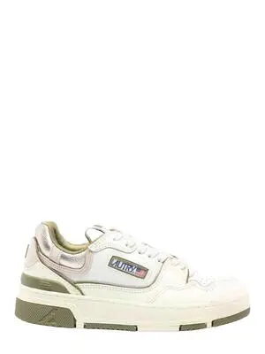AUTRY Lizard Panelled Low-top Trainers - White