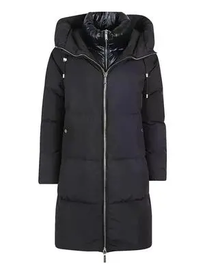MOORER Hooded Clelia-stp Jacket - Black