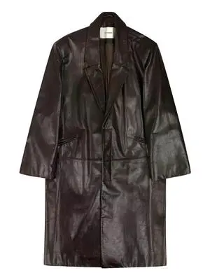 ENTIRE STUDIOS Single-Breasted Leather Coat