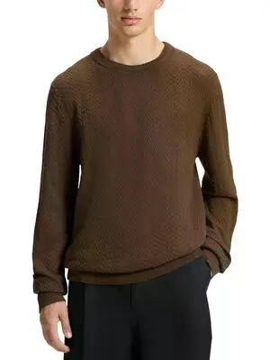 Hugo Textured Knit Sweater - Brown