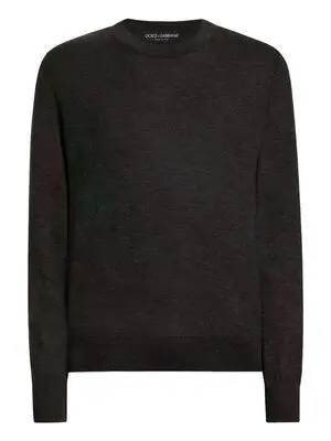Dolce & Gabbana Crew Neck Cashmere Sweater - Grey