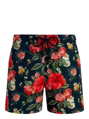 Vilebrequin Floral-print Swim Shorts - Blue