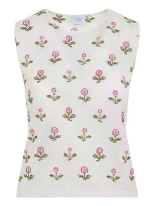 Giambattista Valli Floral Sleeveless Top - Neutrals