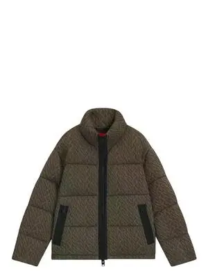 Hugo Cable-knit Padded Jacket - Brown