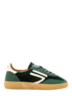 PURAAI Velvet-Panel Sneakers Green