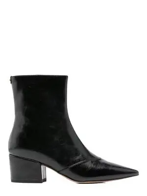 TWINSET 55mm Leather Ankle Boots - Black