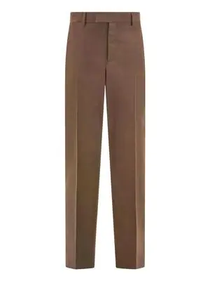 FERRAGAMO Straight-leg Trousers - Brown