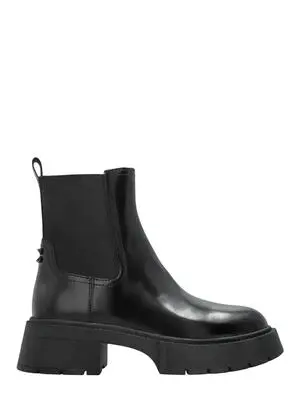 COACH Lug-sole Leather Chelsea Boots - Black