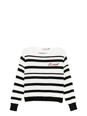 TWINSET Stripe-Pattern Sweatshirt