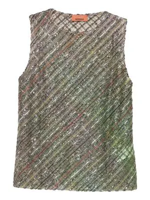 Missoni Sequin Striped Top - Grey