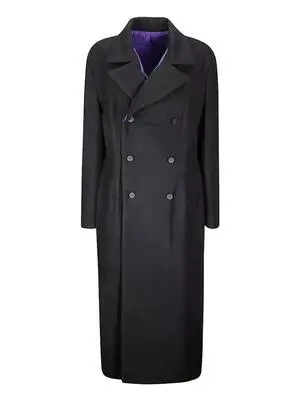 Yohji Yamamoto Double-breasted Coat - Black