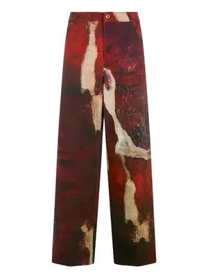 Roberto Cavalli Faded Dye-effect Jeans - Red