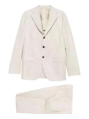 Eleventy Three-button Wool Suit - Neutrals