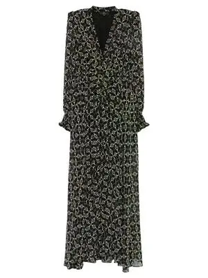 BABYLONE PARIS Chain-print Maxi Dress - Black