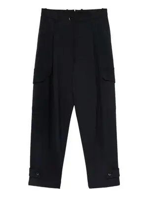 NINE:INTHE:MORNING Pleat-detail Cargo Trousers - Blue