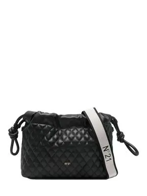 N°21 Quilted Cross Body Bag - Black
