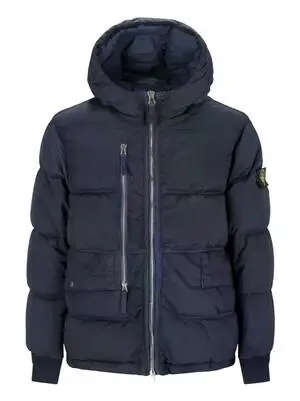 Stone Island Hooded Puffer Jacket - Blue