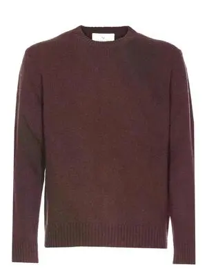 SEVEN GAUGE Crew-neck Long-sleeve Sweater - Brown