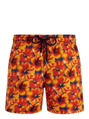 Vilebrequin Floral-print Swim Shorts - Red