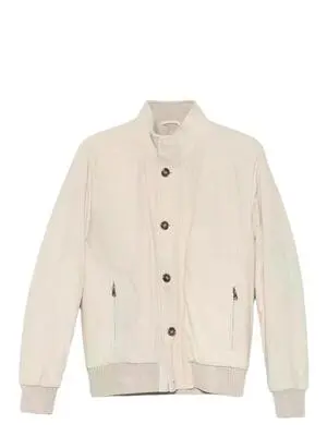 BARBA NAPOLI Buttoned Zip-pocket Jacket - Neutrals