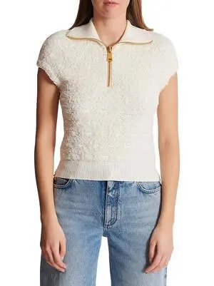 Balmain Tweed Top - Beige