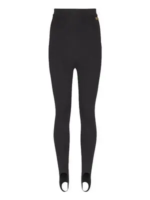 Balmain Jersey Stirrup Leggings - Black
