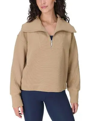 Sweaty Betty Peaceful Half Zip Sweatshirt - Seopia Brown