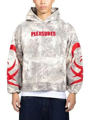 PLEASURES Hunt Canvas Camouflage Poncho Hoodie - Camo