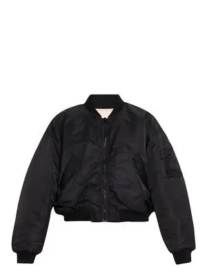 FRAME Nylon Bomber Jacket - Black