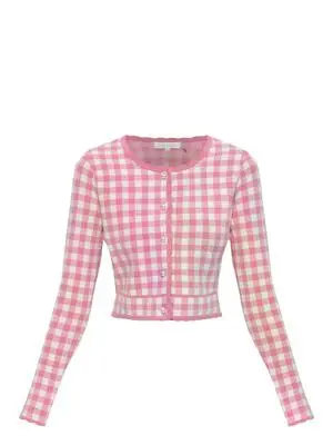 LoveShackFancy Pearl-button Cardigan - Pink