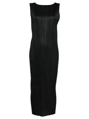 Issey Miyake Round-neck Sleeveless Dress - Black