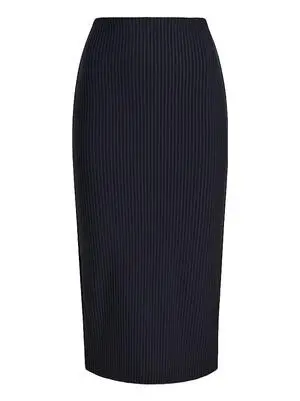 Commando Pencil Stripe Skirt - Navy Stripe