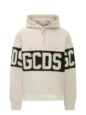 Gcds Logo Band Hoodie - Neutrals