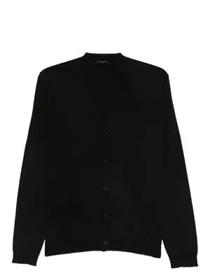 ROBERTO COLLINA Fine-knit Cardigan - Black