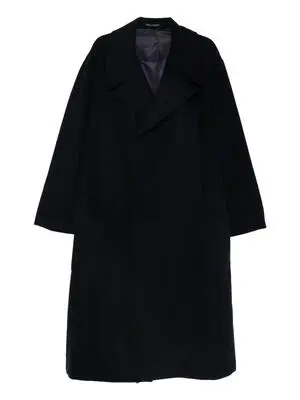 Yohji Yamamoto Pocketed Double-breasted Coat - Blue
