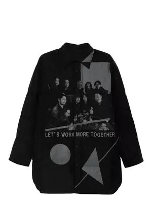 Yohji Yamamoto Graphic Padded Jacket - Black