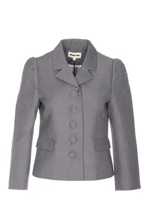 SHUSHU/TONG Lapel Button Jacket - Grey