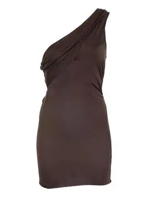 Rick Owens Draped One-shoulder Top - Brown