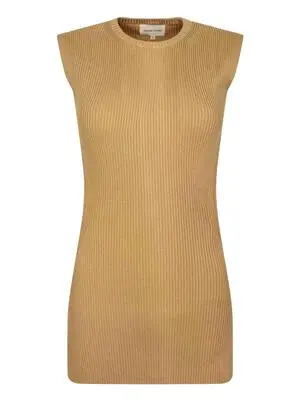 Loulou De Saison Ribbed Open-back Vest - Brown