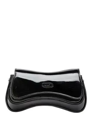 DIESEL® Logo-plaque Crossbody Bag - Black