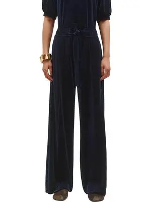 ME+EM Velour Track Pant - Evening Blue