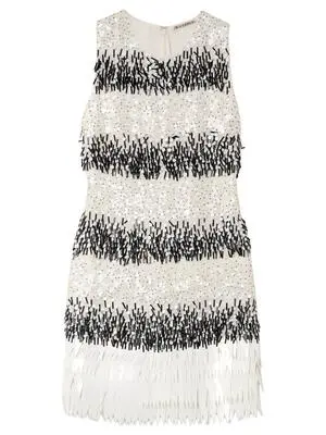 JW Anderson Embellished Chiffon Mini Dress - Multi