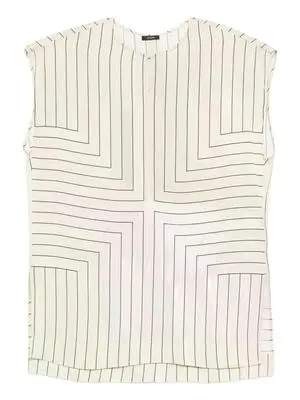 JOSEPH Geometric Striped Top - Neutrals