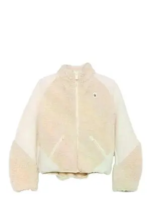 Bacon Logo-patch Faux Fur Coat - Neutrals