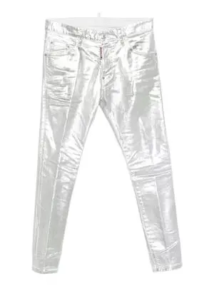 Dsquared2 Metallic-finish Jeans - Silver