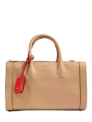 LANCEL Medium Leather Bowling Bag - Neutrals