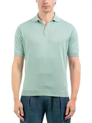 FILIPPO DE LAURENTIIS Piped Polo Shirt - Green