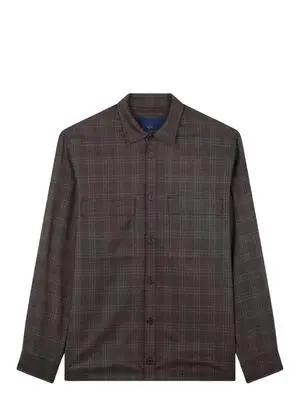 Paul & Shark Checkered Wool Shirt - Brown
